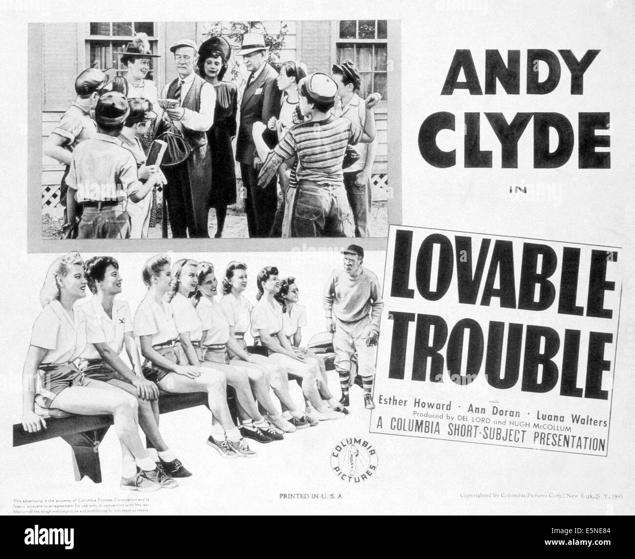 LOVABLE TROUBLE, Andy Clyde (top center, bottom right), 1941 Stock ...