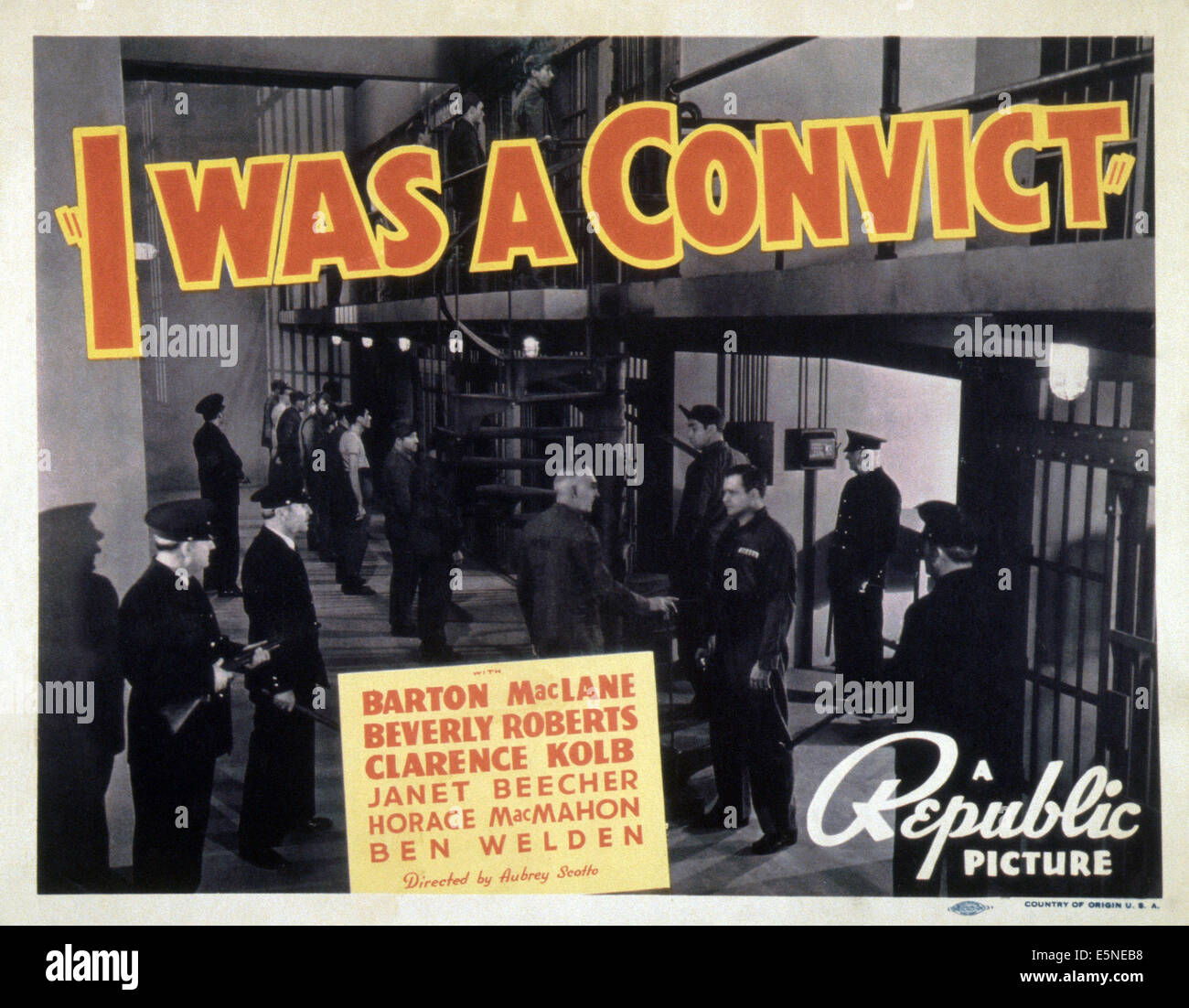 I WAS A CONVICT, face to face from left: Clarence Kolb, Barton MacLane ...