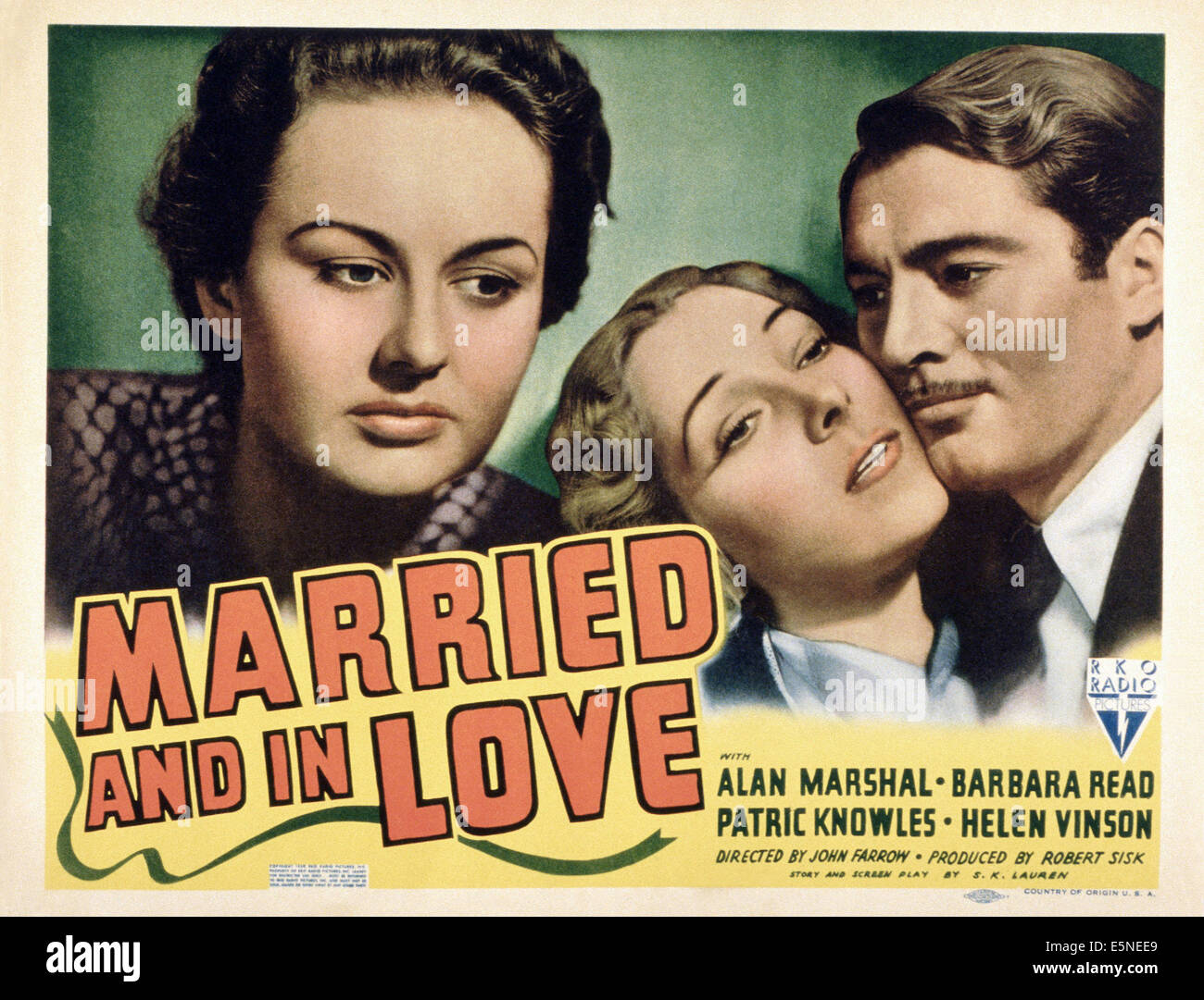 MARRIED AND IN LOVE, from left: Barbara Read, Helen Vinson, Alan ...