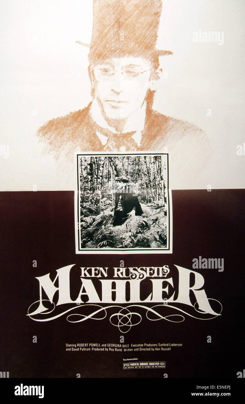 MAHLER, poster, center: Gary Rich, 1974 Stock Photo - Alamy