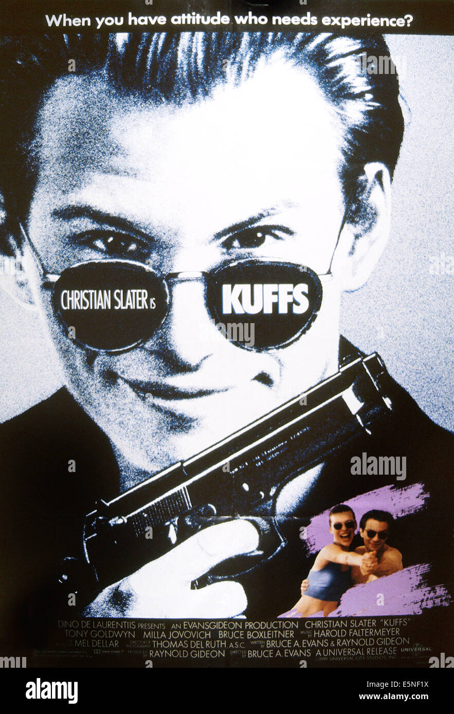 KUFFS, Christian Slater, bottom from left: Milla Jovovich, Christian ...