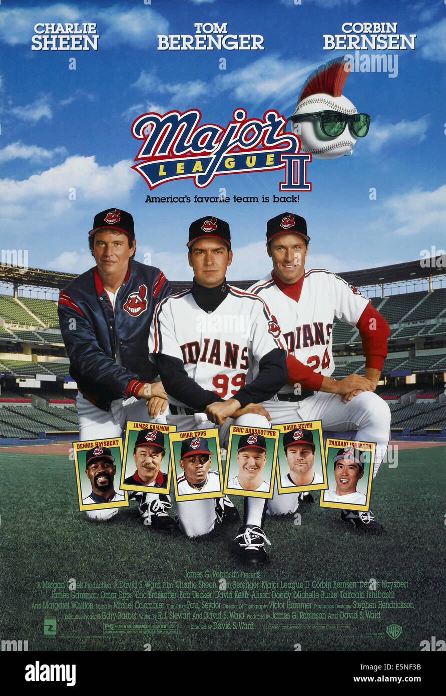 MAJOR LEAGUE II, US poster art, from left: Tom Berenger, Charlie Sheen ...