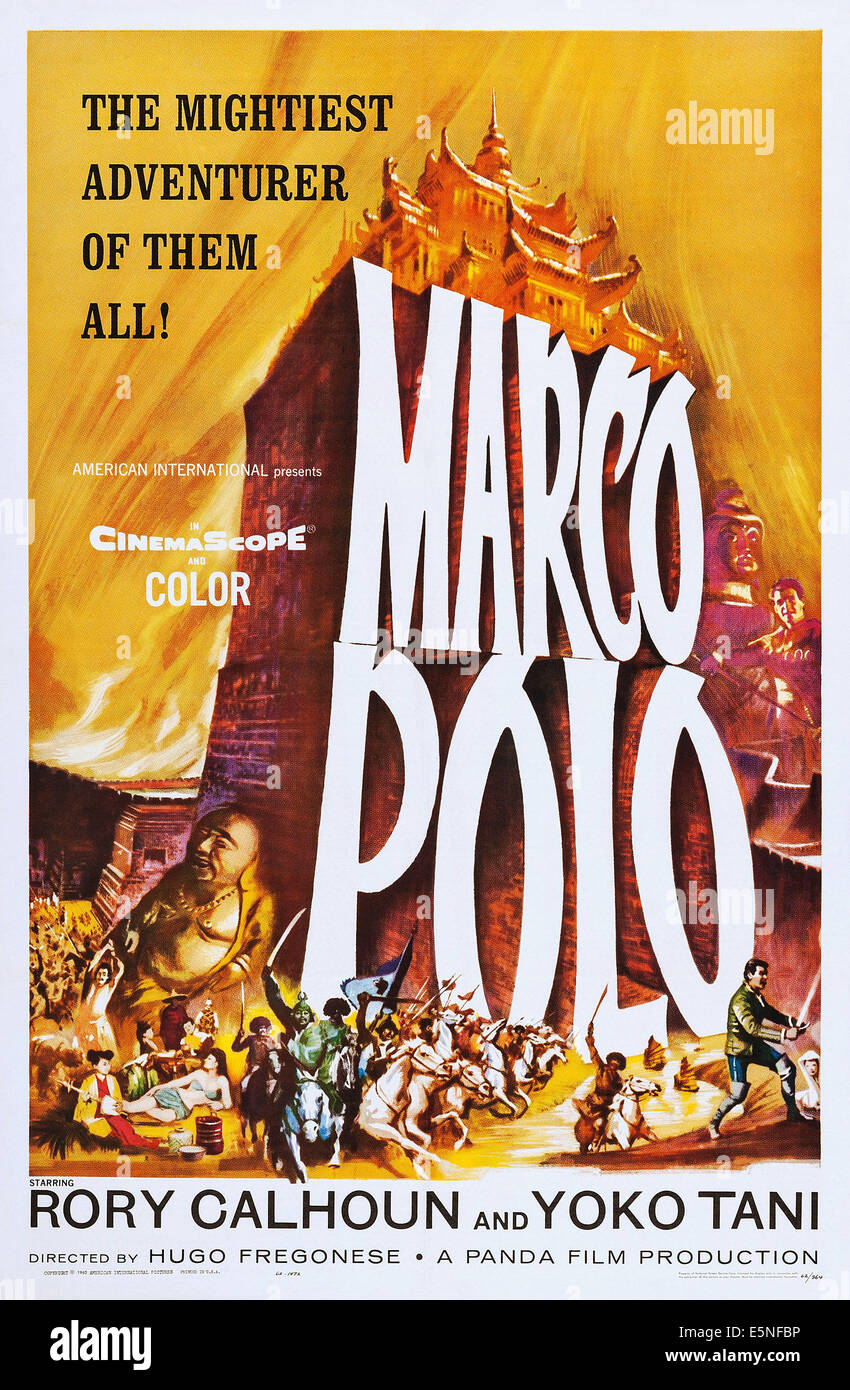 MARCO POLO, US poster art, 1962 Stock Photo - Alamy