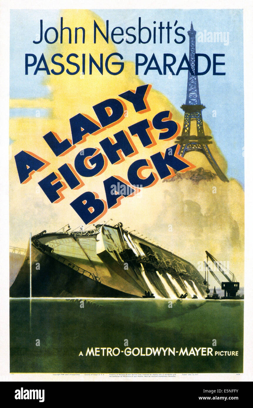 A LADY FIGHTS BACK, U.S. poster, 1944 Stock Photo - Alamy
