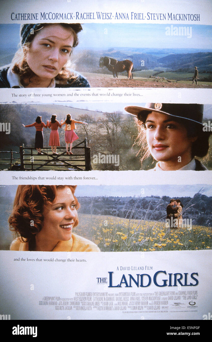 THE LAND GIRLS, poster, from top: Catherine McCormack, Rachel Weisz ...