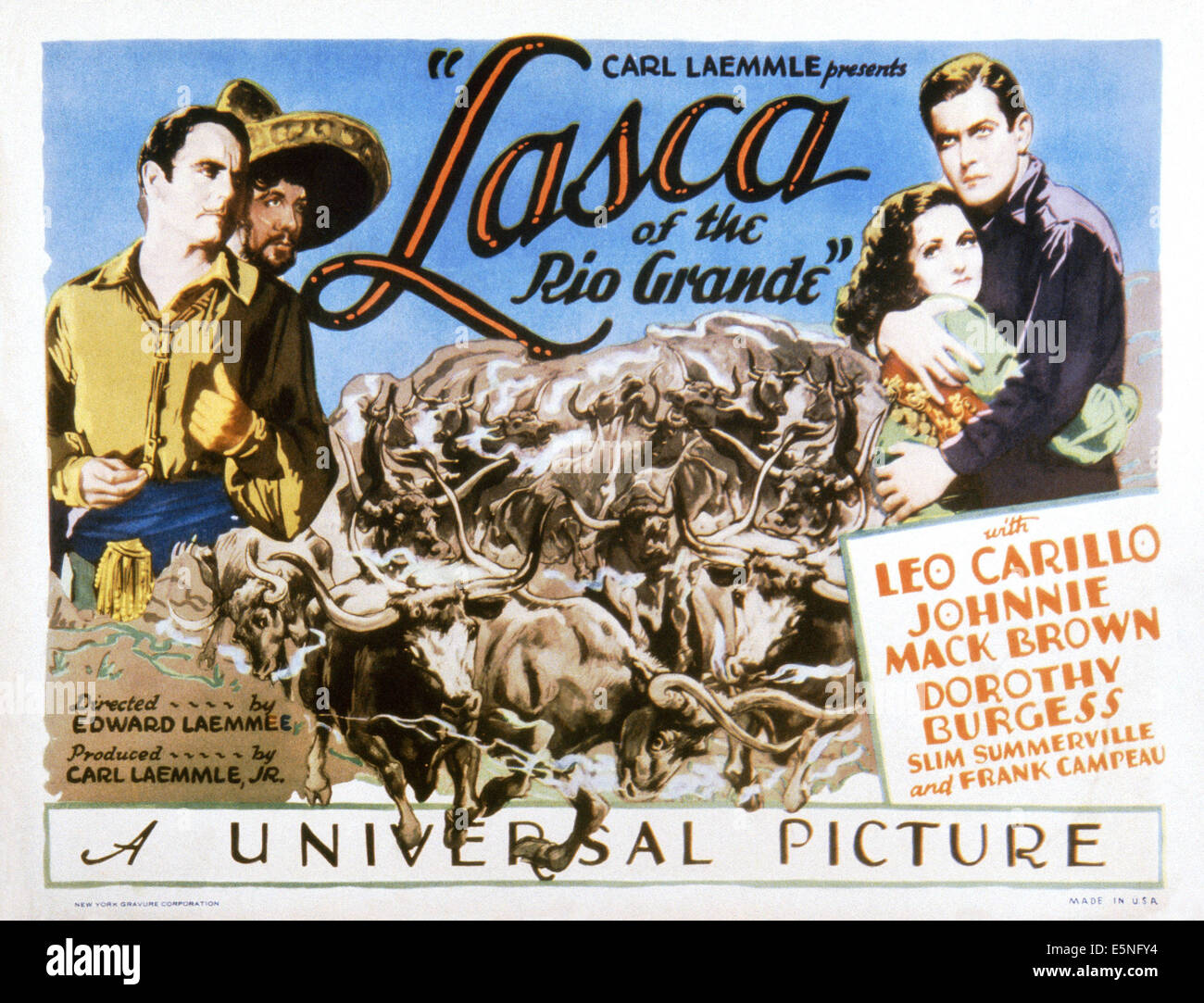 LASCA OF THE RIO GRANDE, Leo Carrillo (left), Dorothy Burgess (second ...