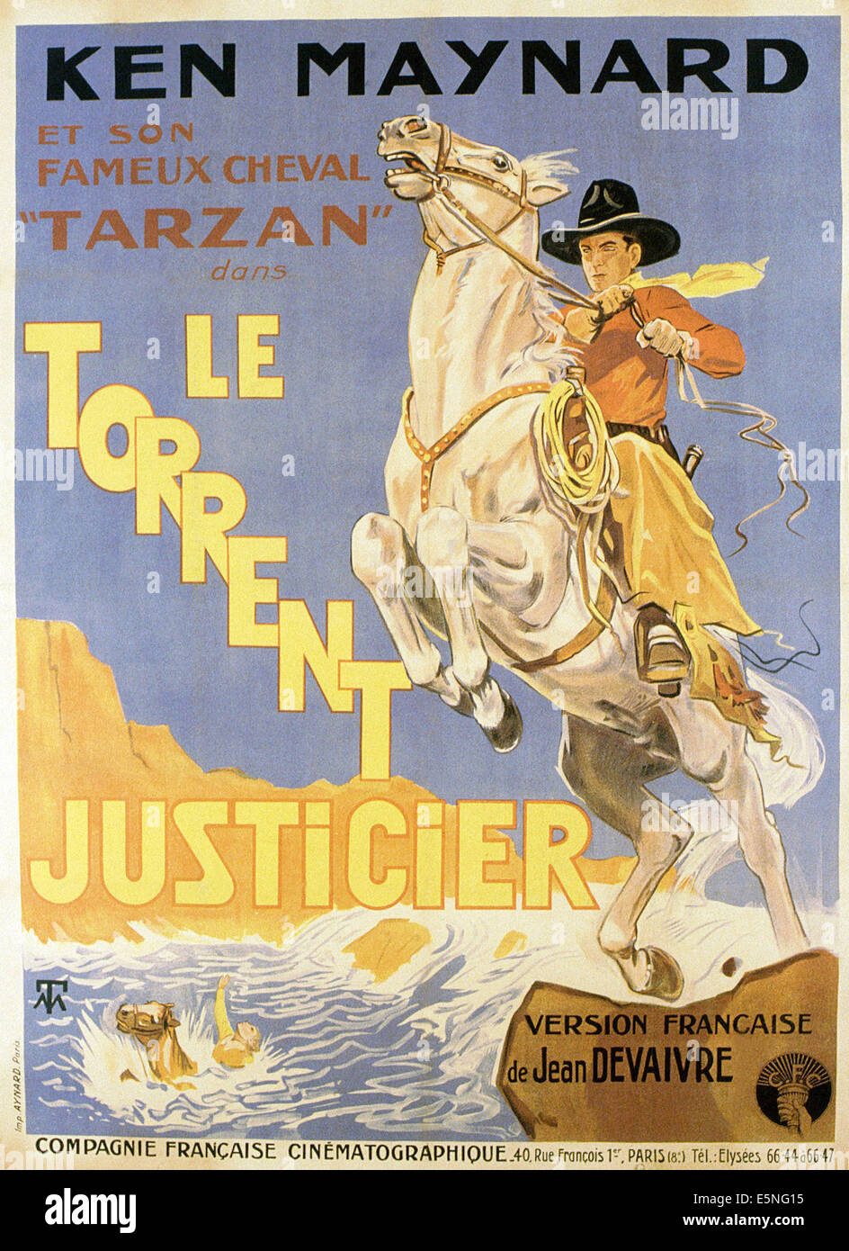 MOUNTAIN JUSTICE, (aka LE TORRENT JUSTICIER), French poster art, Ken ...