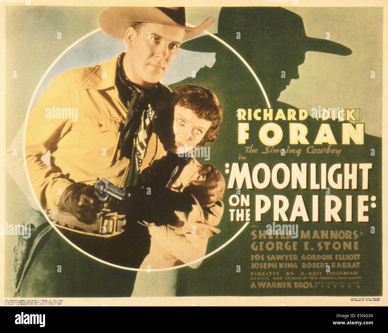 MOONLIGHT ON THE PRAIRIE, from left: Dick Foran, Sheila Bromley (as ...