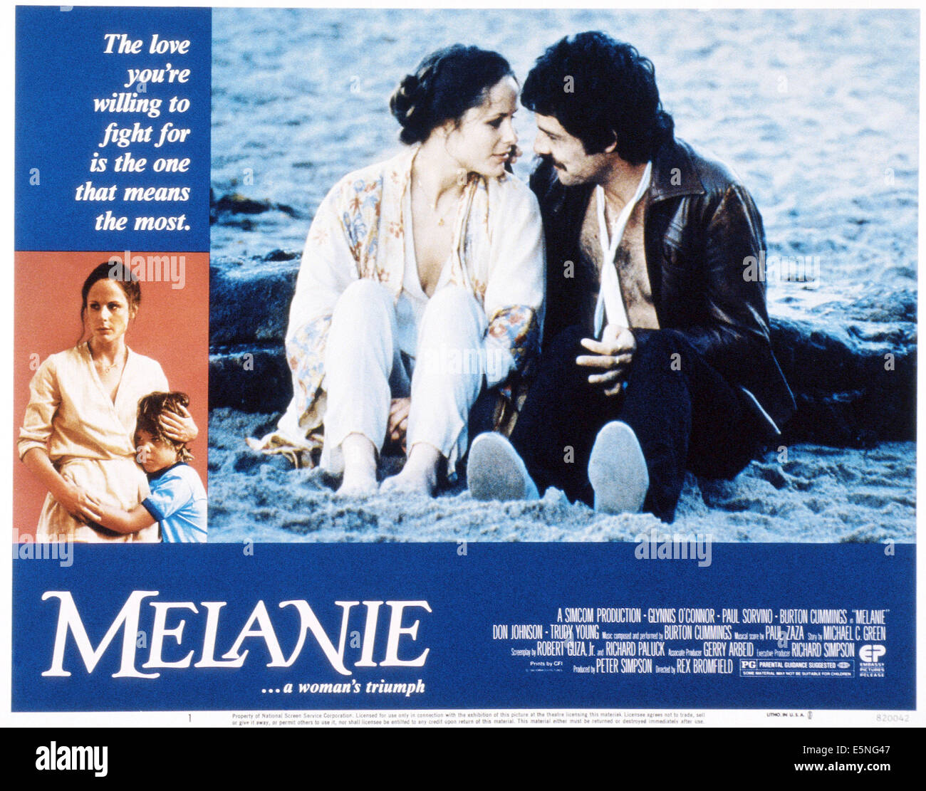 MELANIE, from left: Glynnis O'Connor, Jamie Dick, Glynnis O'Connor, Burton Cummings, 1982 ...