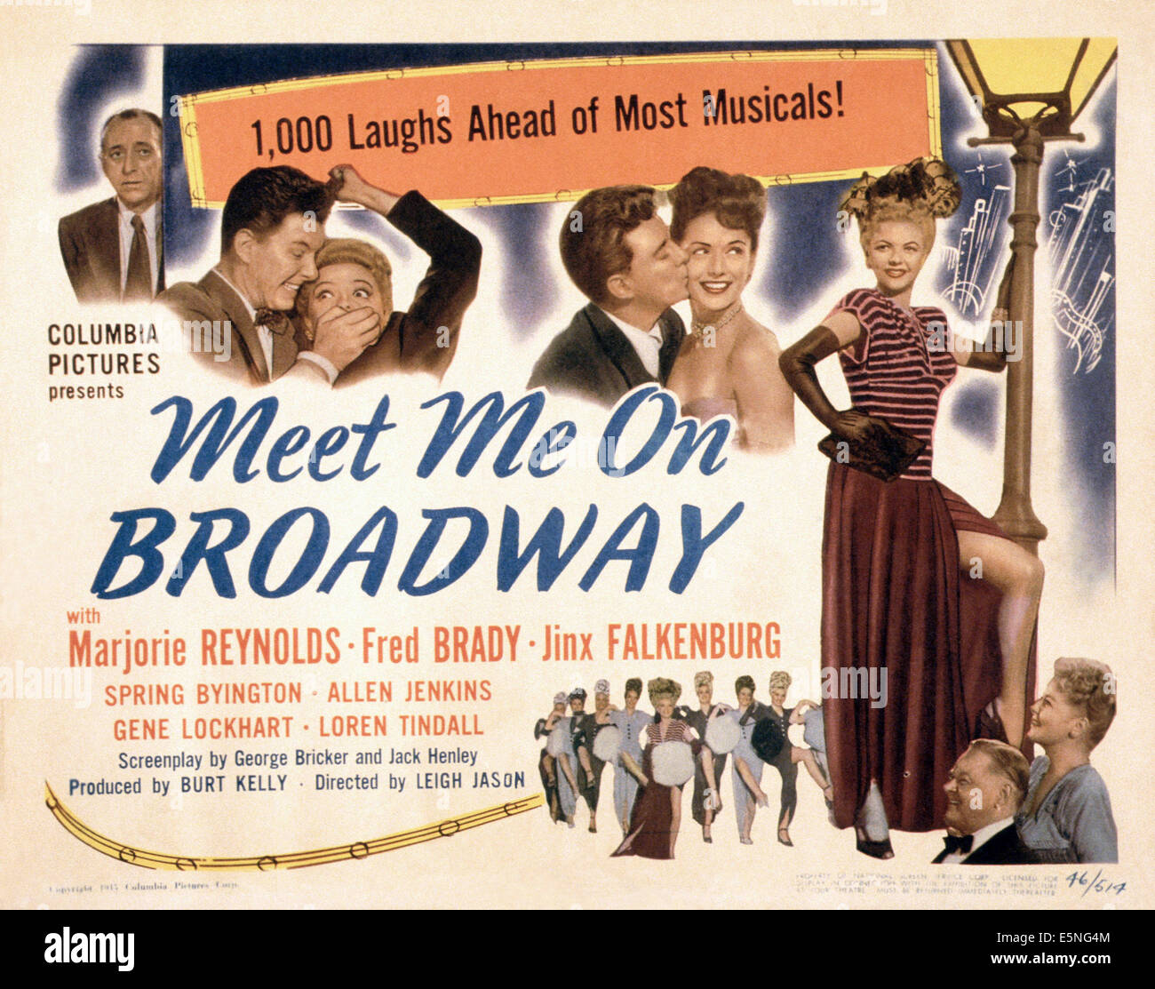 MEET ME ON BROADWAY, from left: Allen Jenkins, Fred Brady, Marjorie ...