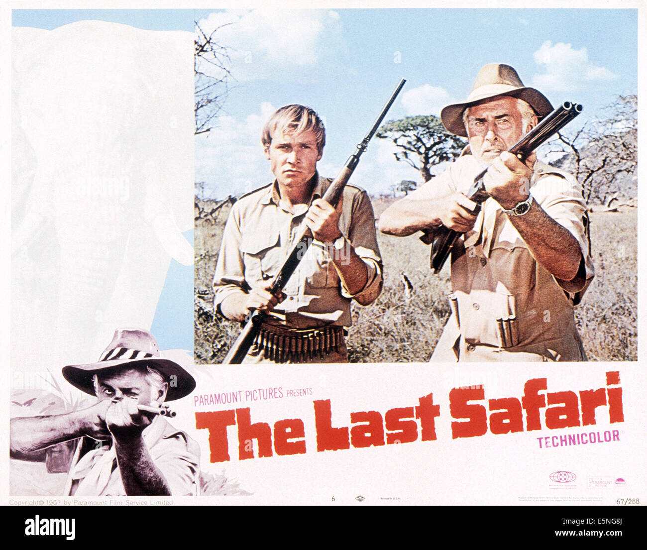 THE LAST SAFARI, from left: Stewart Granger (bottom), Kaz Garas ...