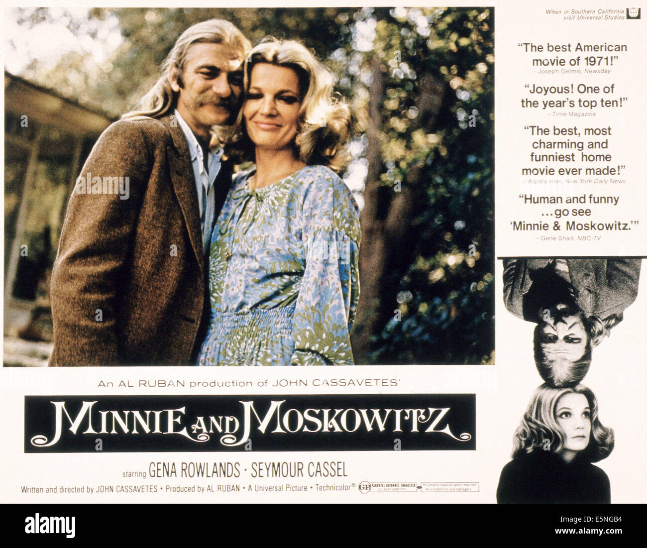 MINNIE AND MOSCOWITZ, from left: Seymour Cassel, Gena Rowlands, 1971 ...