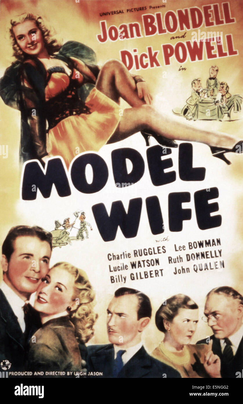 MODEL WIFE, Joan Blondell, Dick Powell, Lee Bowman, Ruth Donnelly ...