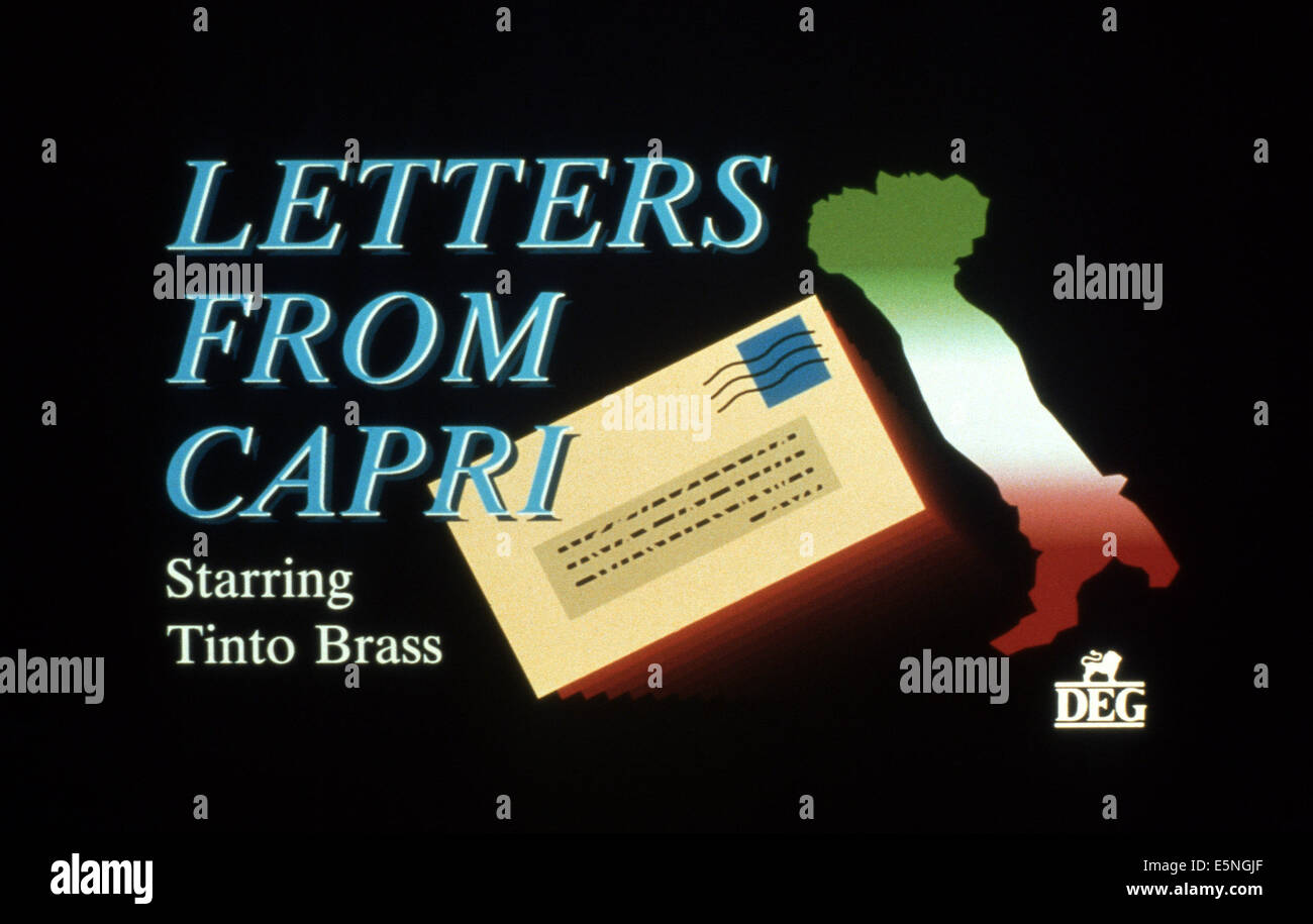 LETTERS FROM CAPRI, lobbycard, 1987. ©DEG/courtesy Everett Collection ...