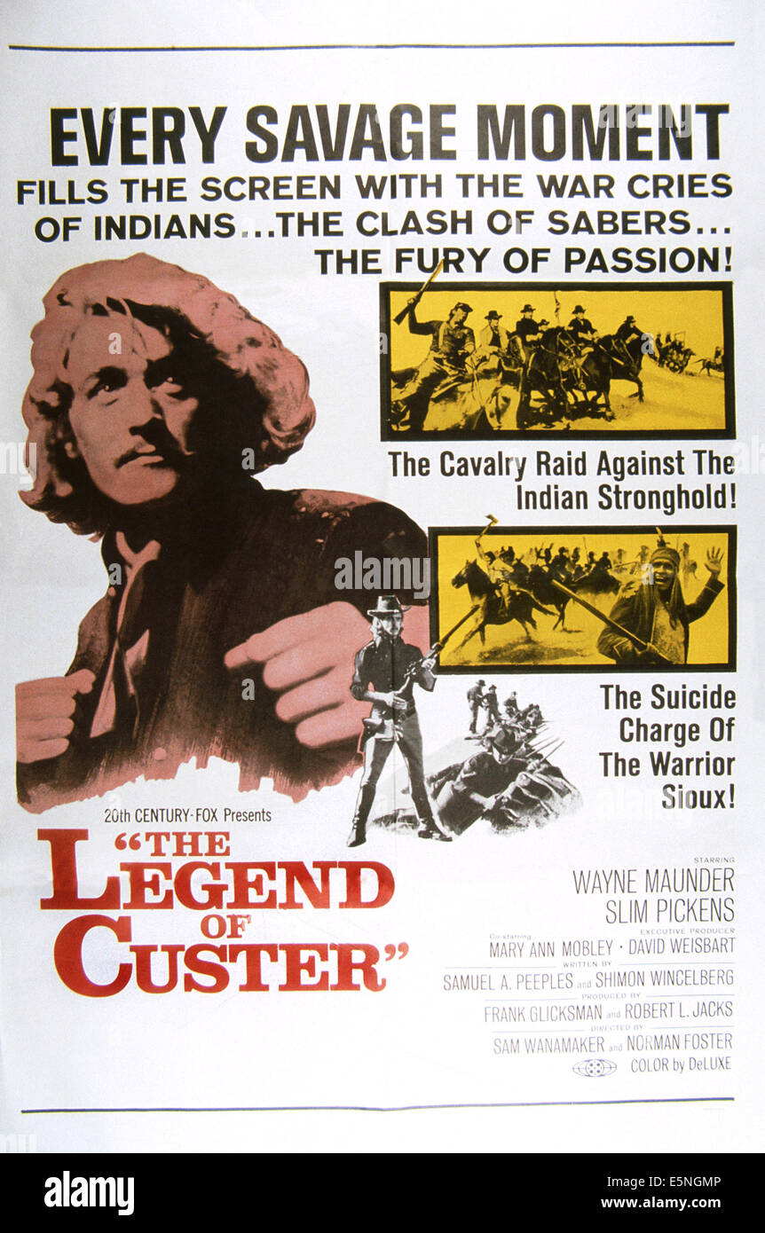 THE LEGEND OF CUSTER, U.S. poster, Wayne Maunder, 1968. ©20th Century ...
