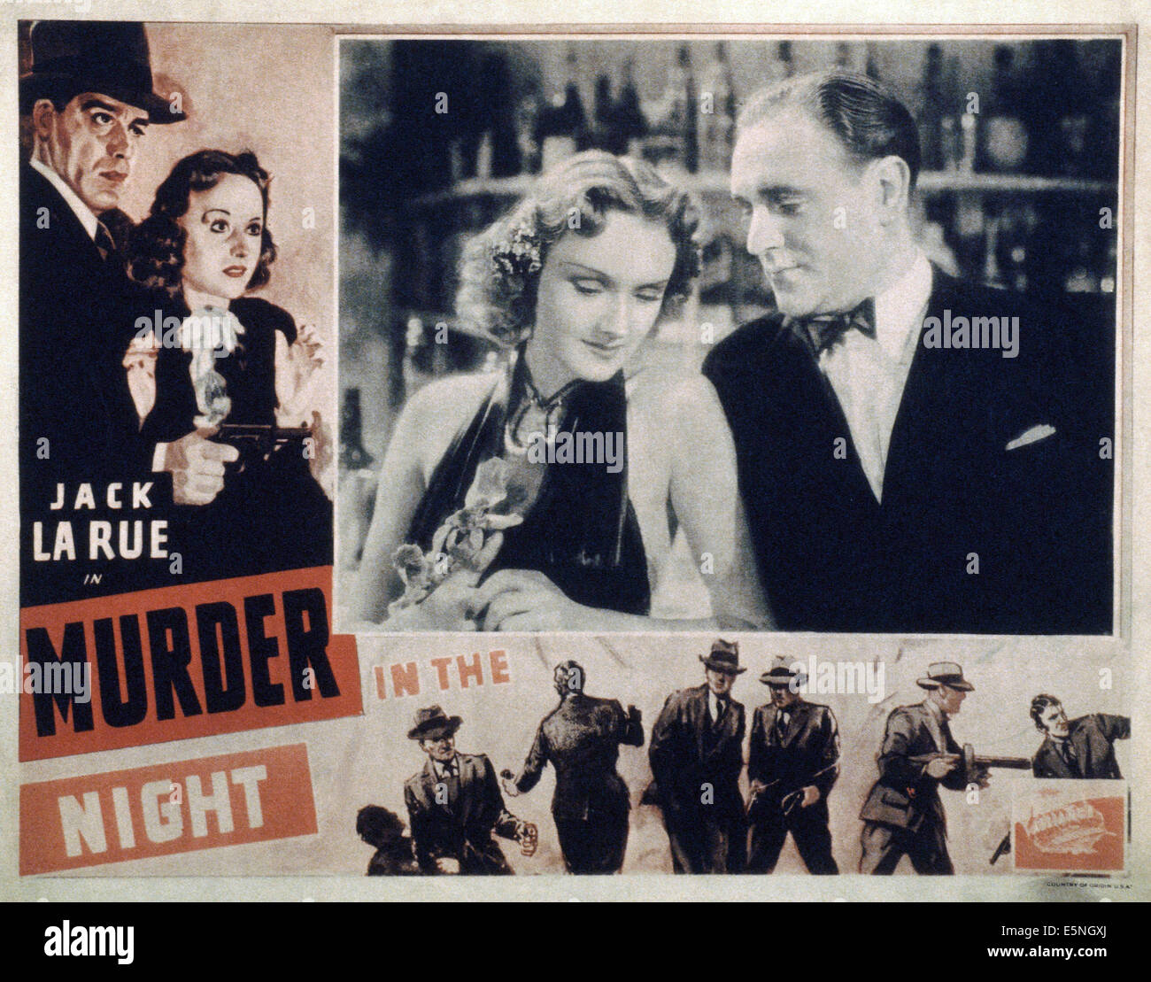 MURDER IN THE NIGHT, (aka MURDER IN SOHO), US lobbycard, left from left ...