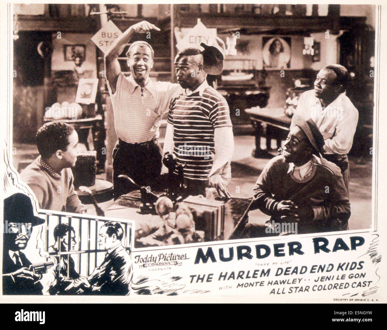 MURDE RAP, (aka TAKE MY LIFE), US lobbycard, The Harlem Tuff-Kids, 1942 ...