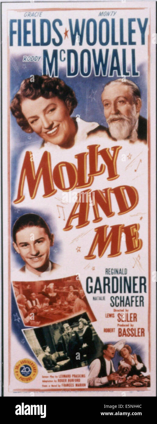 MOLLY AND ME, Gracie Fields, Monty Woolley, Roddy McDowall, 1945, TM ...