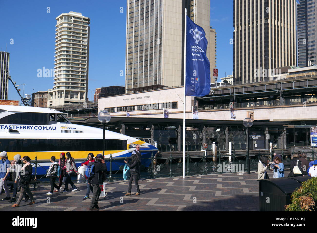 sydney's manly fast ferry at circular quay,sydney,australia Stock Photo ...