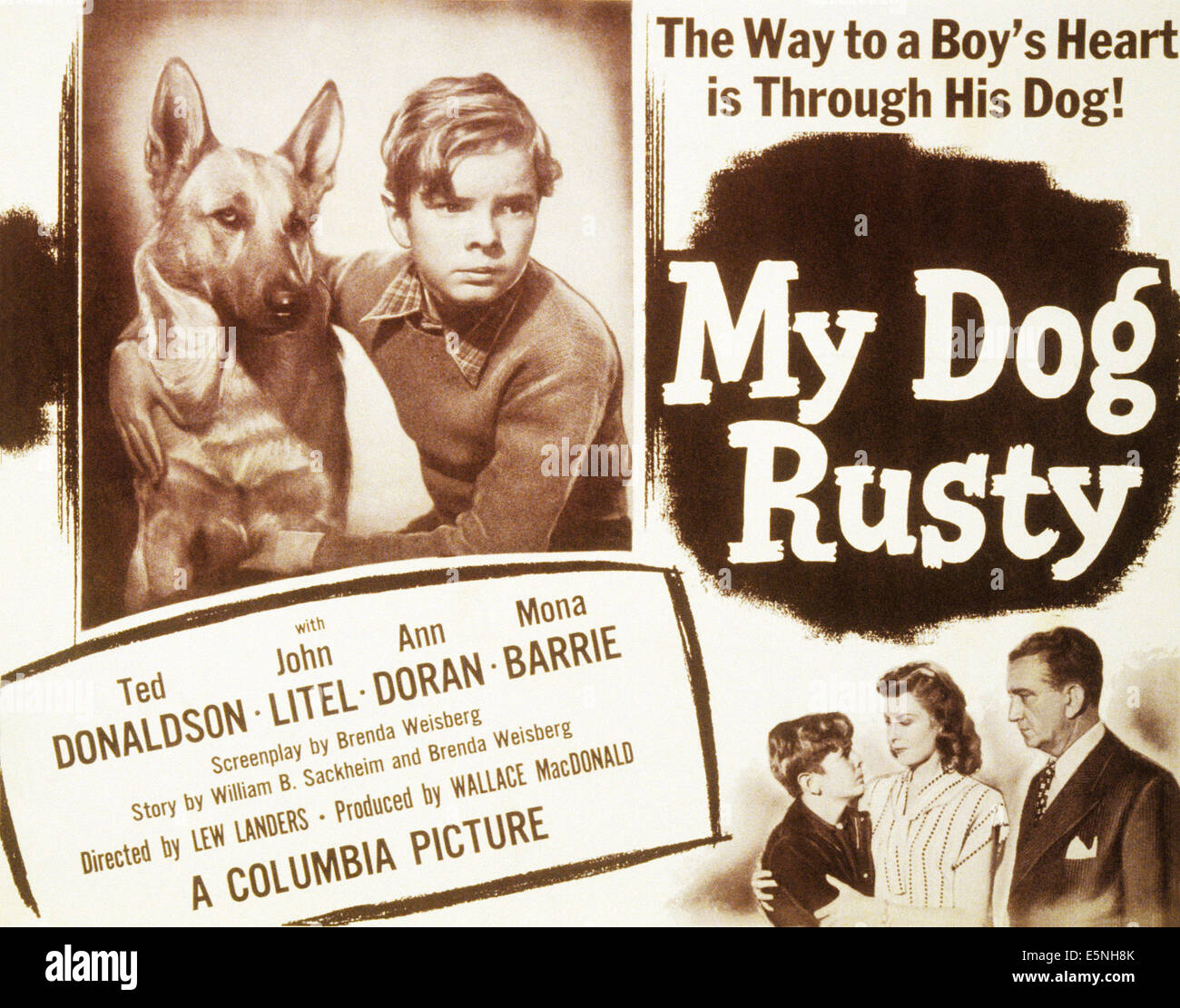 MY DOG RUSTY, clockwise from left, Flame the dog, Ted Donaldson, John ...