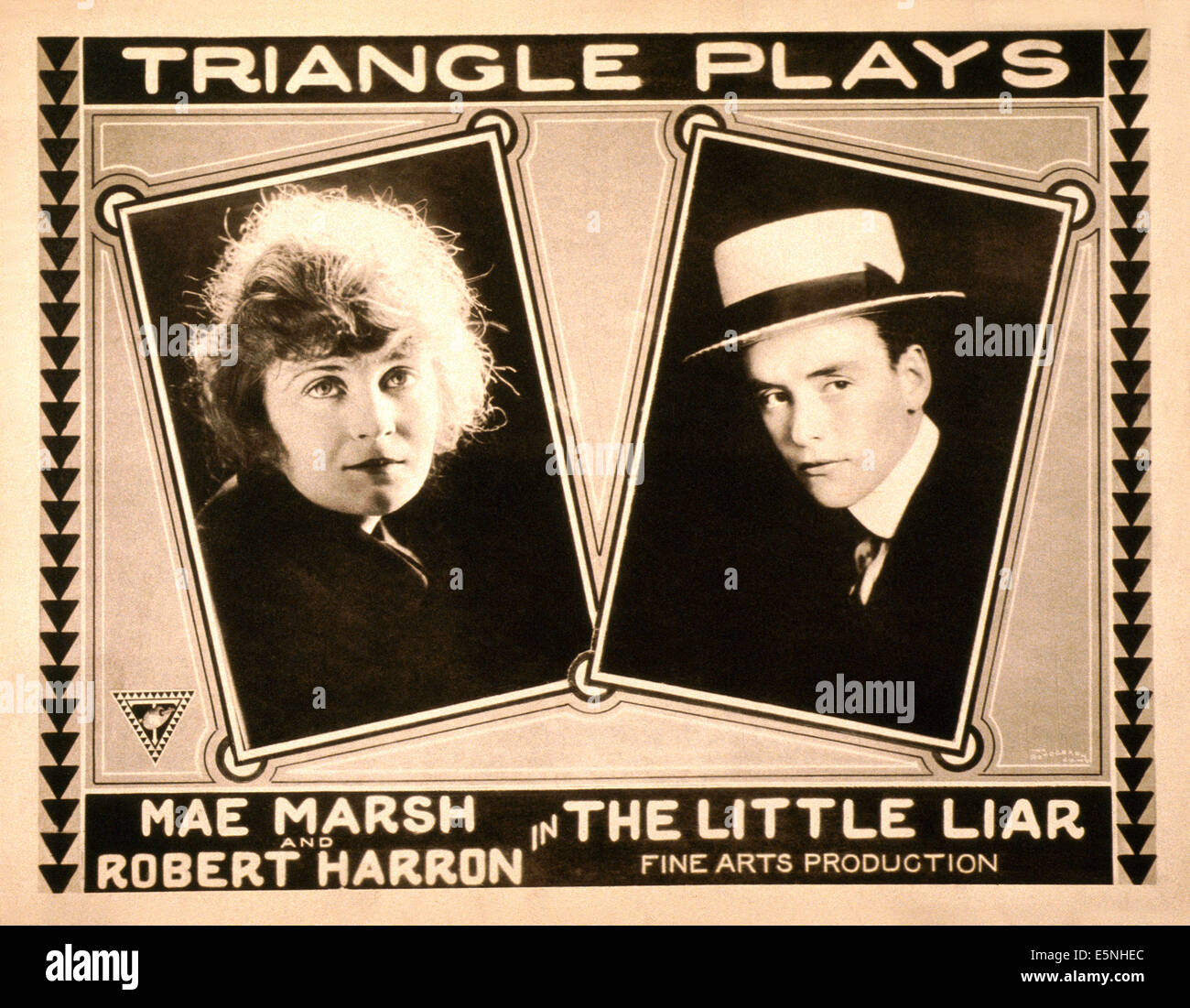THE LITTLE LIAR, from left: Mae Marsh, Robert Harron, 1916 Stock Photo ...