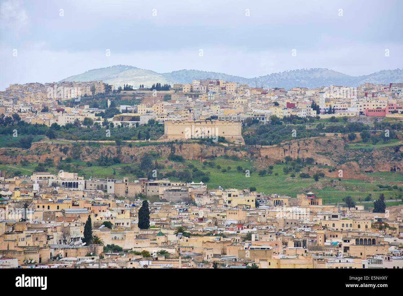 Fez City Skyline looking East and West,Souk,Surrounding Hills,City ...