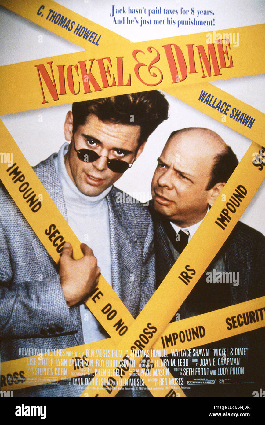 NICKEL & DIME, US poster, from left: C. Thomas Howell, Wallace Shawn ...