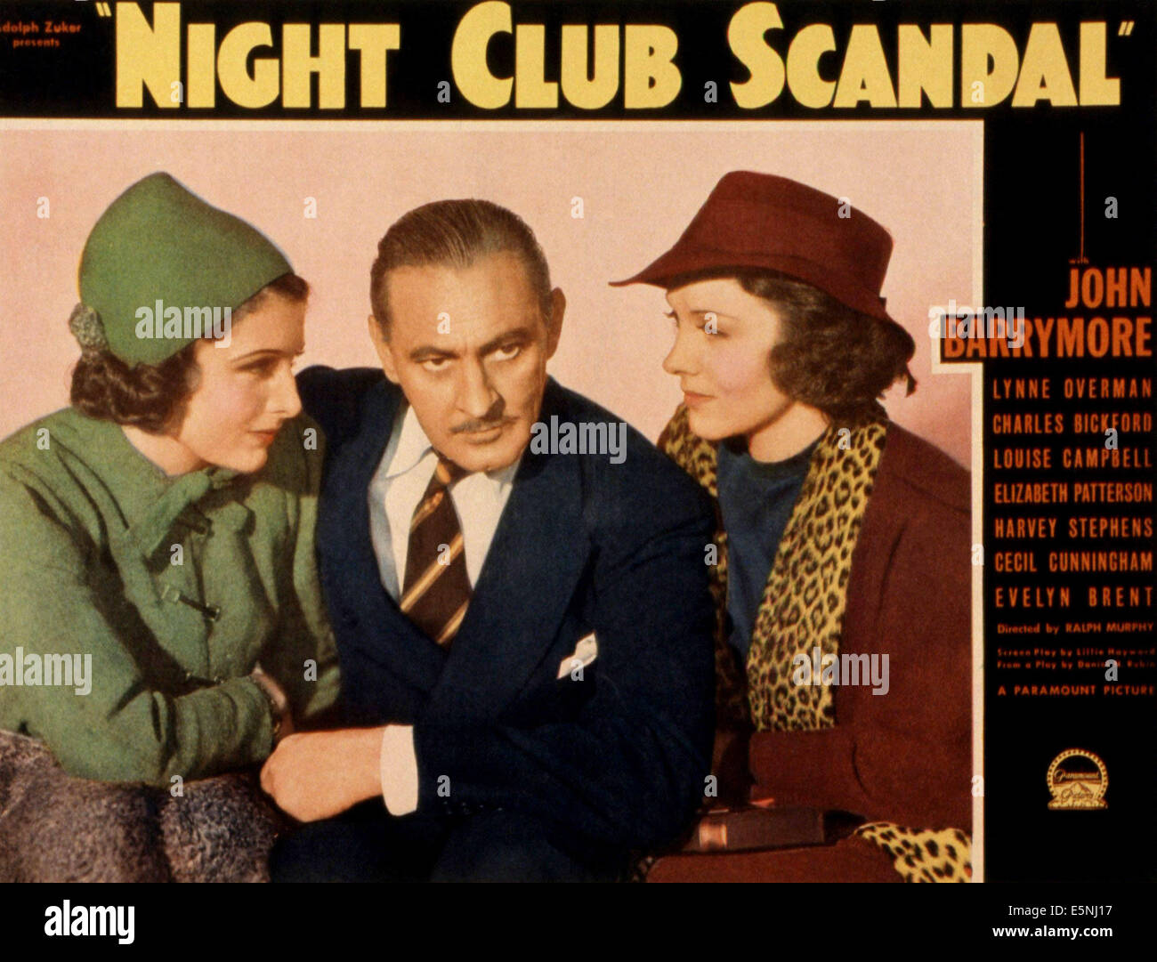 NIGHT CLUB SCANDAL, Evelyn Brent, John Barrymore, Louise Campbell, 1937 ...