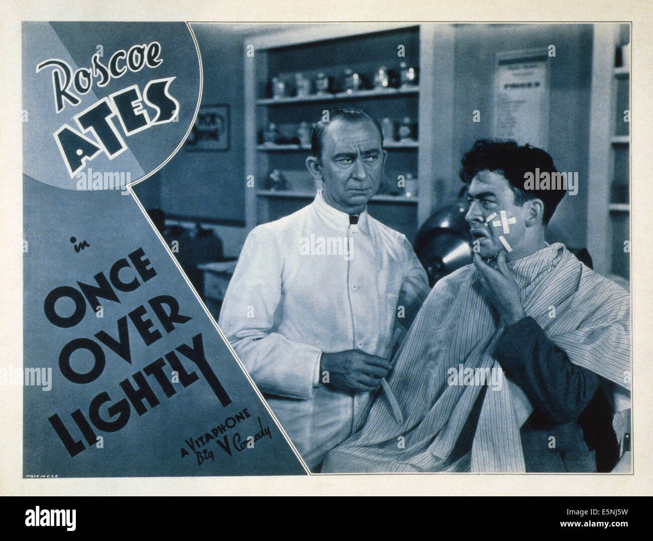 ONCE OVER LIGHTLY, US lobbycard, Roscoe Ates (left), 1934 Stock Photo ...