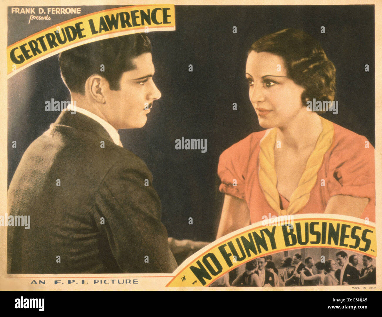 NO FUNNY BUSINESS, US lobbycard, from left: Laurence Olivier, Gertrude ...