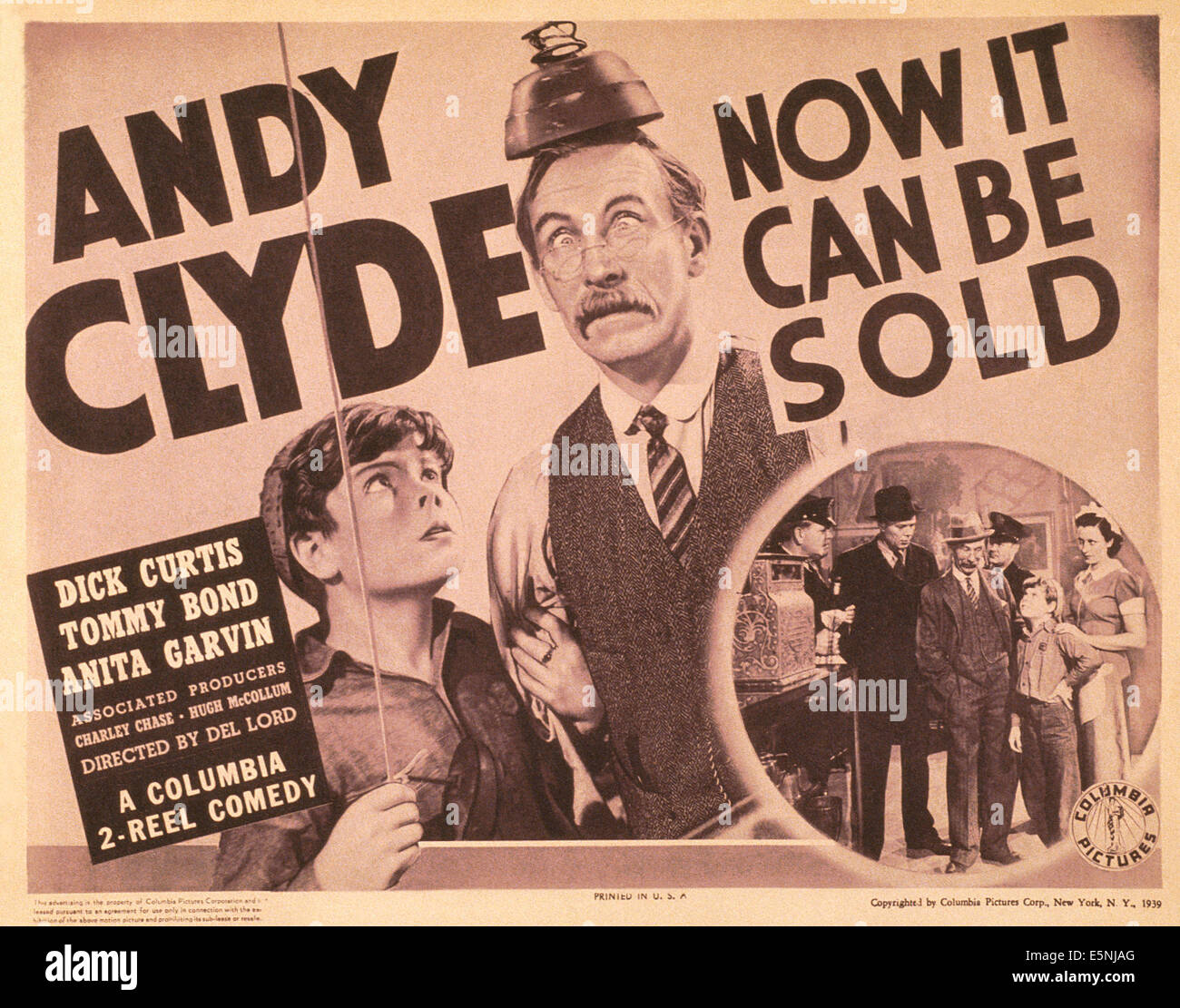 NOW IT CAN BE SOLD, US poster, from left: Tommy Bond, Andy Clyde, 1939 ...