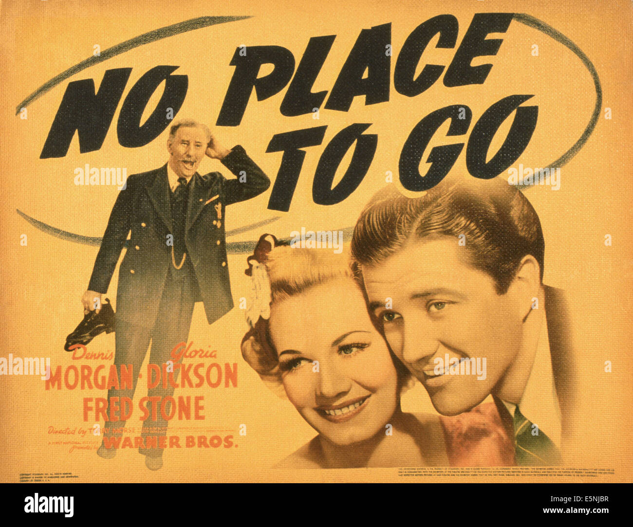 NO PLACE TO GO, US poster, from left: Fred Stone, Gloria Dickson ...
