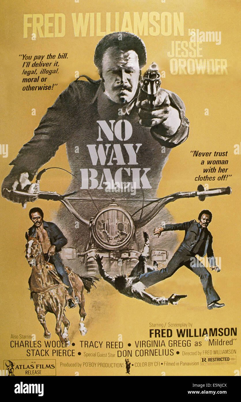 NO WAY BACK, US poster, Fred Williamson, 1976 Stock Photo - Alamy