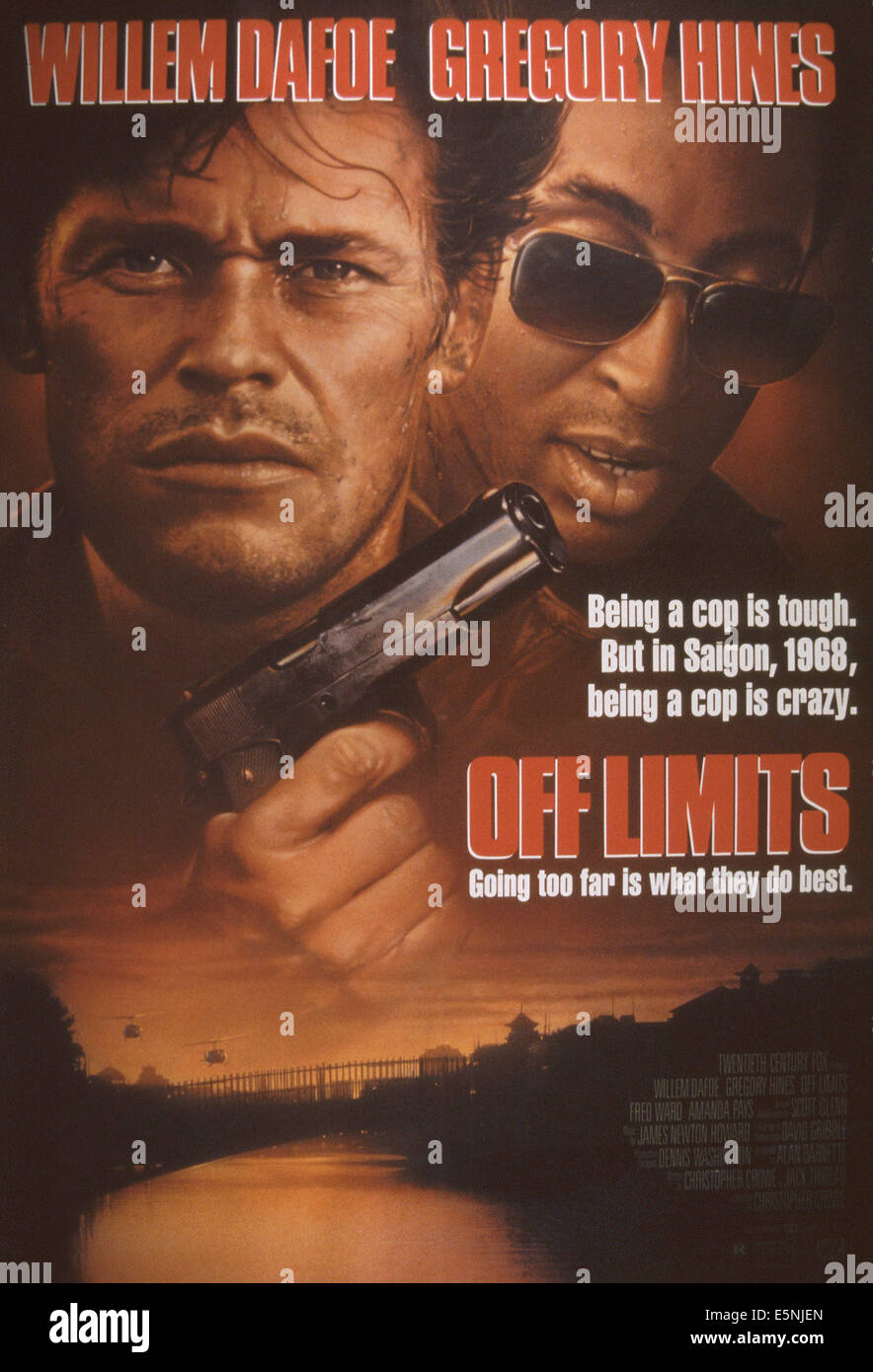 OFF LIMITS, US poster, from left: Willem Dafoe, Gregory Hines, 1988, TM ...