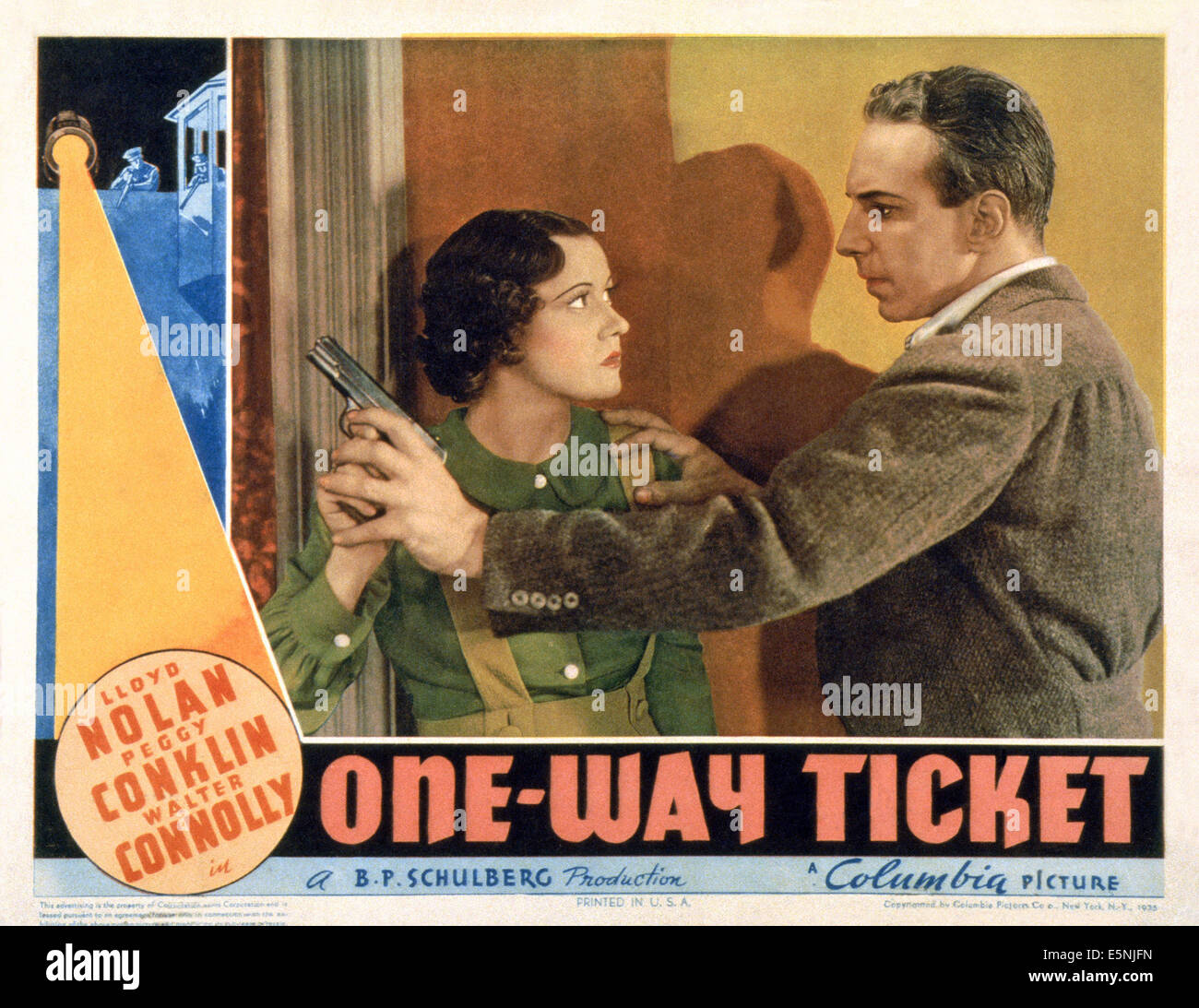 ONE-WAY TICKET, US lobbycard, from left: Peggy Conklin, Lloyd Nolan ...