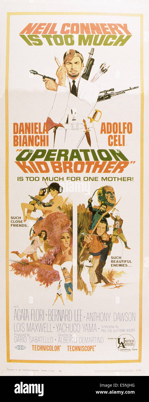 OPERATION KID BROTHER, US poster, Neil Connery (top), 1967 Stock Photo ...