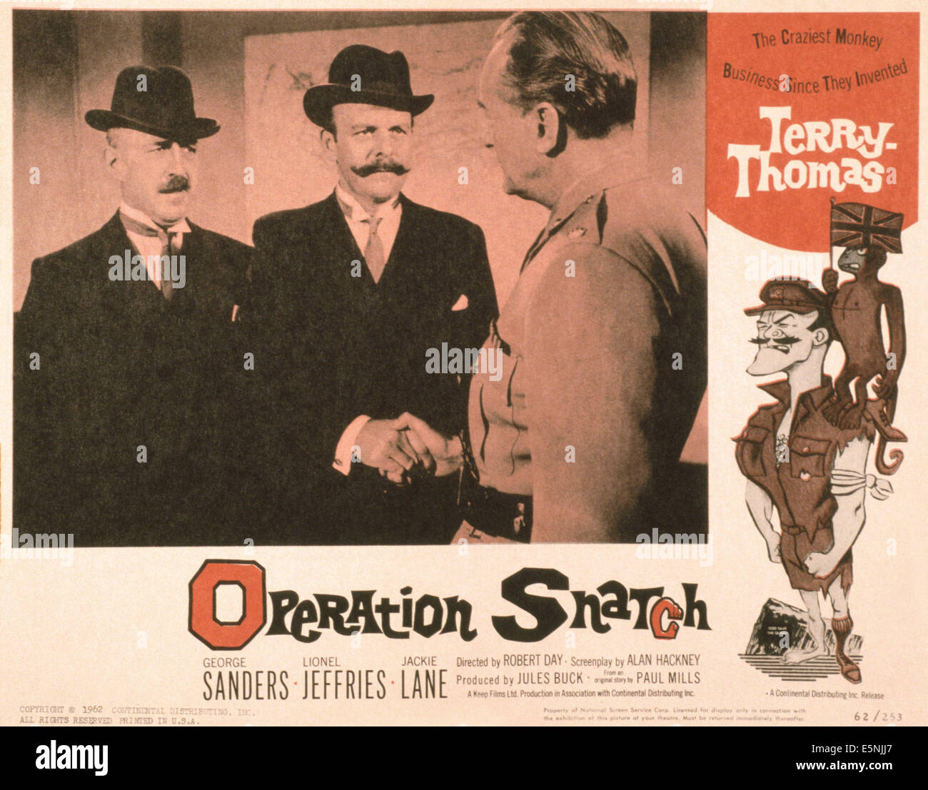 OPERATION SNATCH, US lobbycard, from left: Lionel Jeffries, Terry-Thomas, George Sanders, 1962 ...