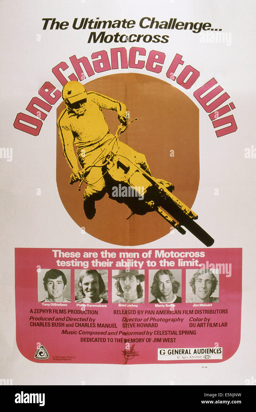 ONE CHANCE TO WIN, US poster art, bottom from left: Tony DiStefano ...