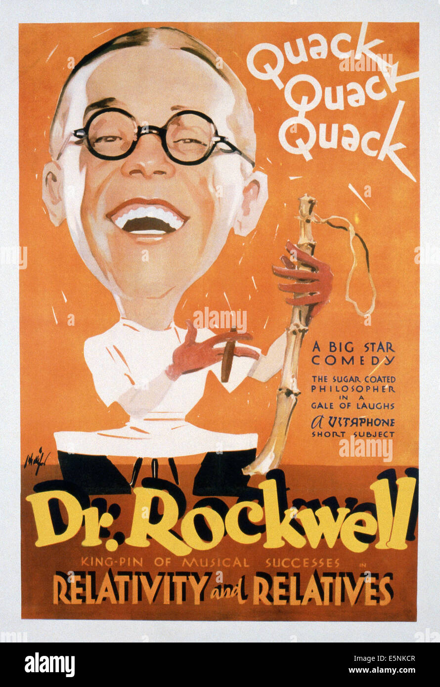 RELATIVITY AND RELATIVES, U.S. poster, 1931 Stock Photo - Alamy