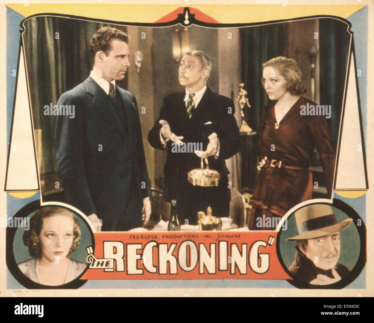 THE RECKONING, US lobbycard, top from left: James Murray, Edmund Breese ...