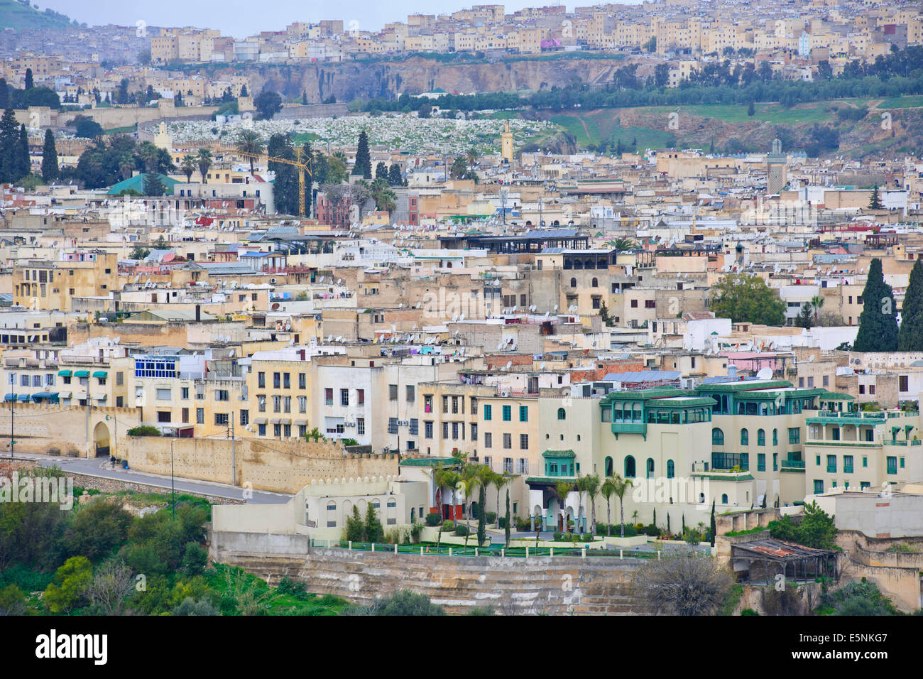 Fez City Skyline looking East and West,Souk,Surrounding Hills,City ...