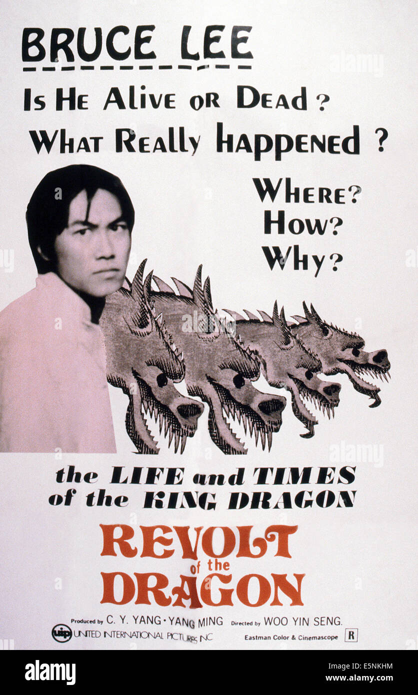 REVOLT OF THE DRAGON, US poster art, 1975 Stock Photo - Alamy