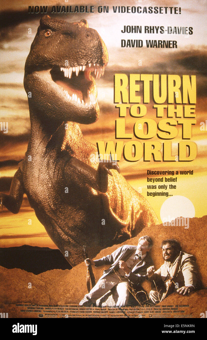 RETURN TO THE LOST WORLD, US poster art, John Rhys-Davies (bottom right ...