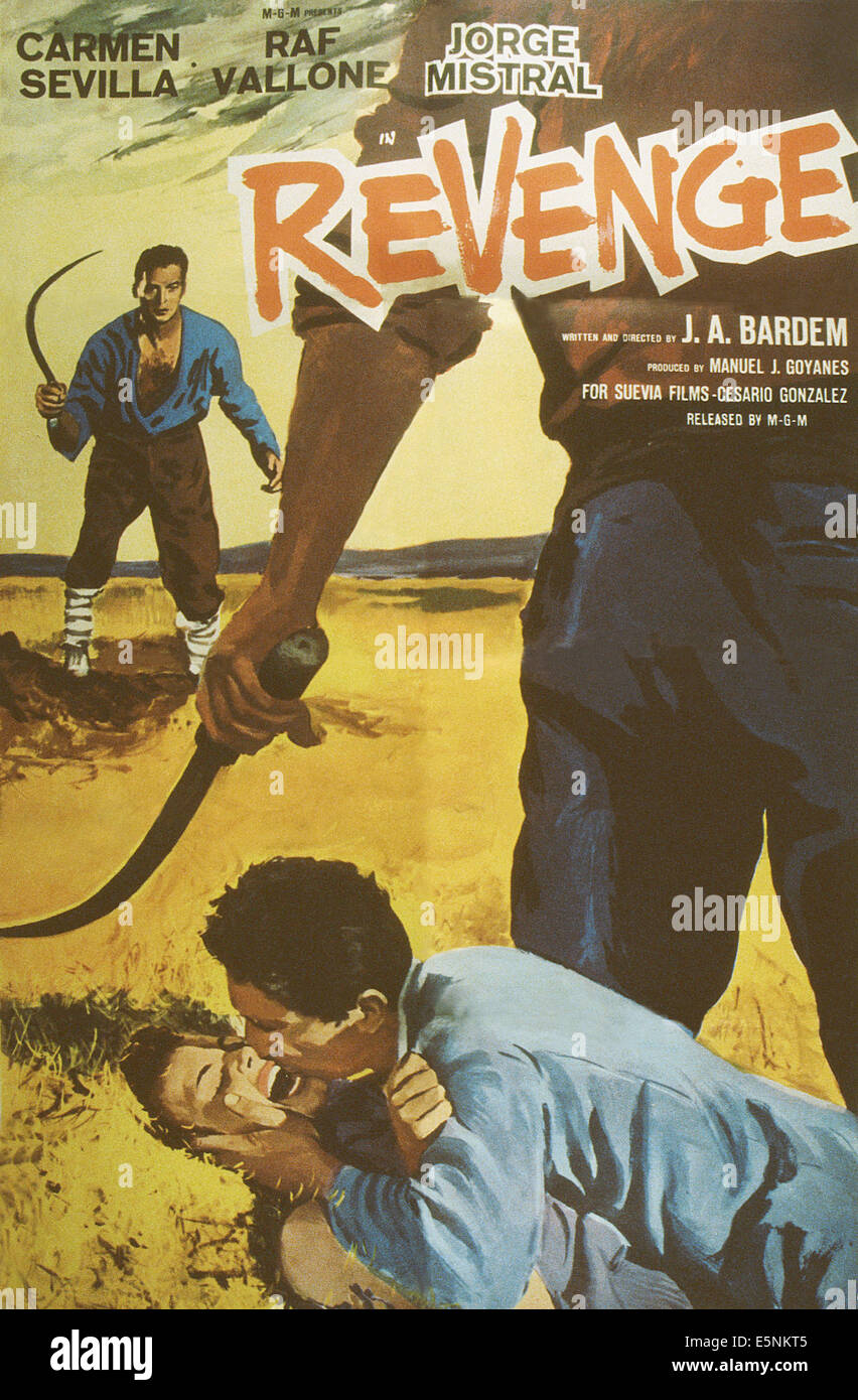 REVENGE, (aka VENGENACE, aka LA VENGANZA), US poster art, 1958 Stock ...