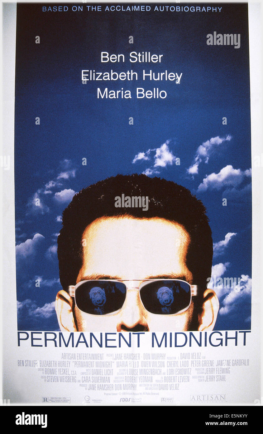 PERMANENT MIDNIGHT, US poster, Ben Stiller, 1998, © Artisan ...
