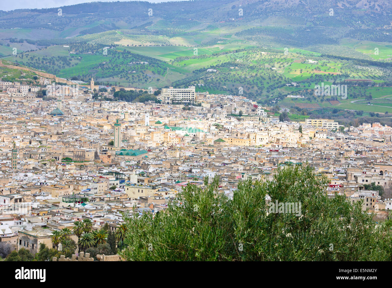 Fez City Skyline looking East and West,Souk,Surrounding Hills,City ...