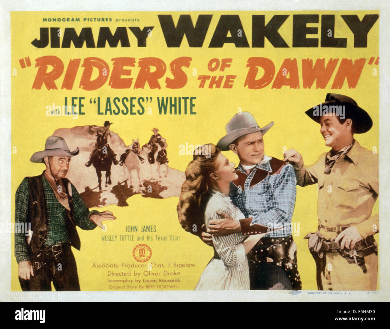 RIDERS OF THE DAWN, US lobbycard, Lee 'Lasses' White, Phyllis Adair ...
