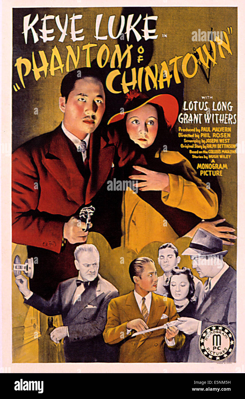 PHANTOM OF CHINATOWN, Keye Luke, Lotus Long, Grant Withers, 1940 Stock ...