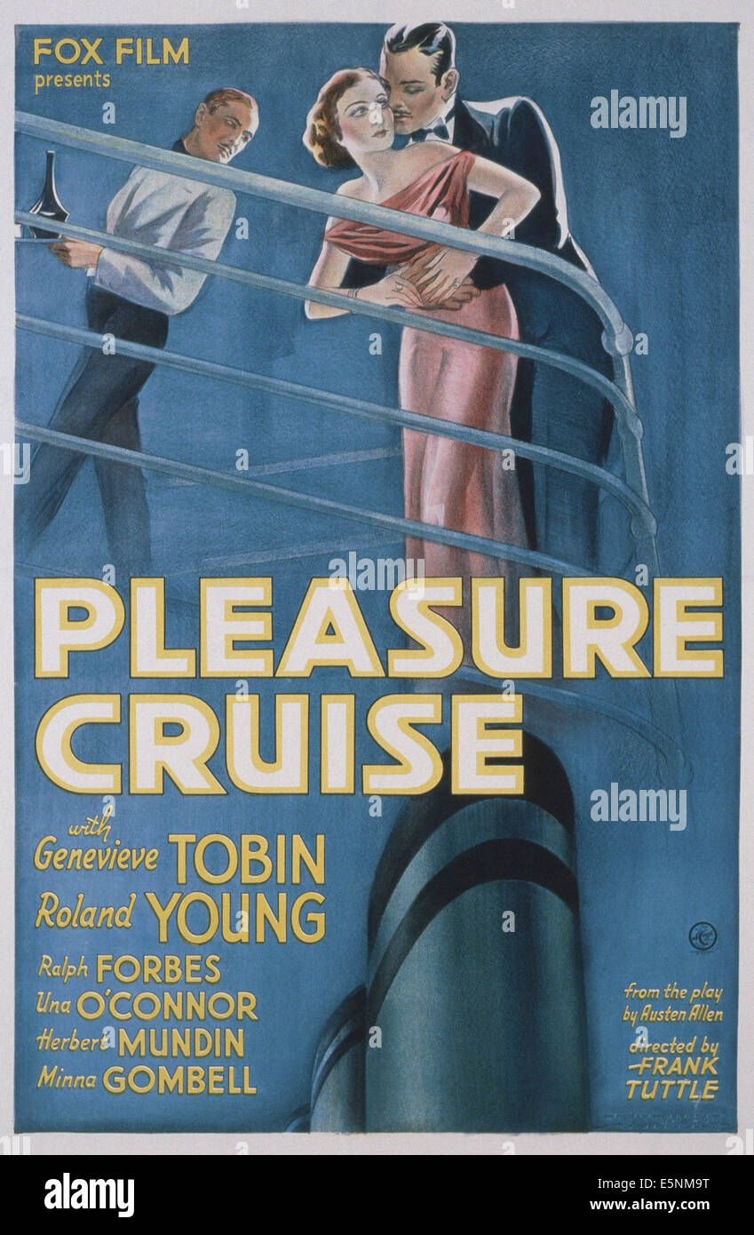 PLEASURE CRUISE, US poster, from left: Roland Young, Genevieve Tobin ...
