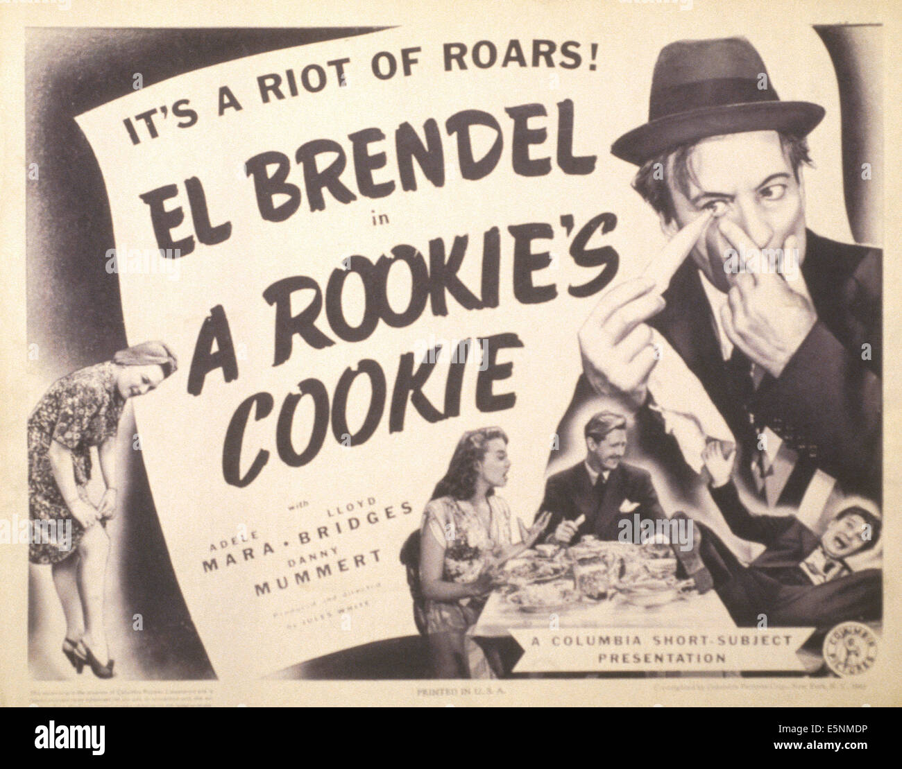 A ROOKIE'S COOKIE, US poster, El Brendel (top), at table from left ...